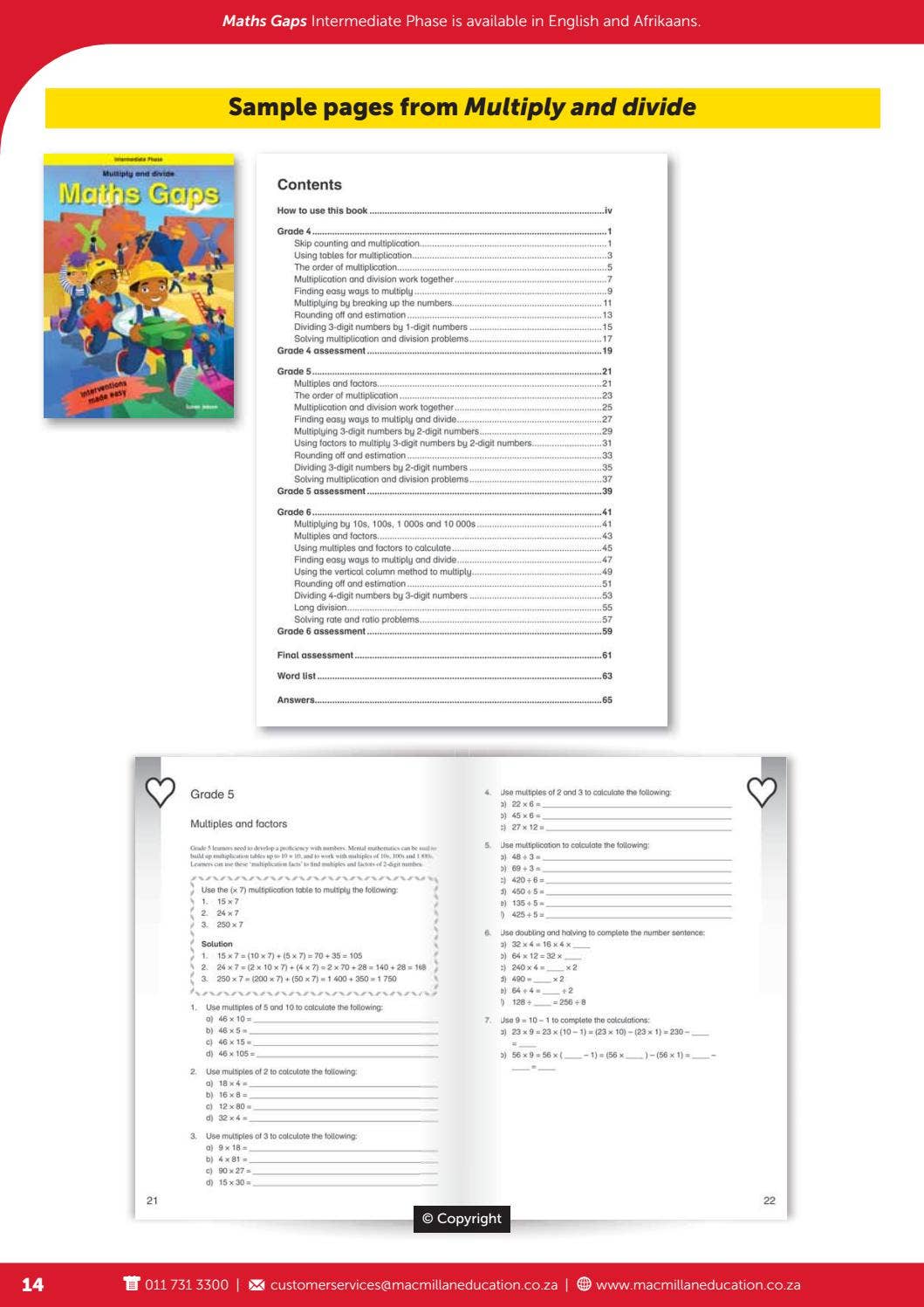 Maths Gaps Foundation and Intermediate Phase Brochure by Macmillan ...