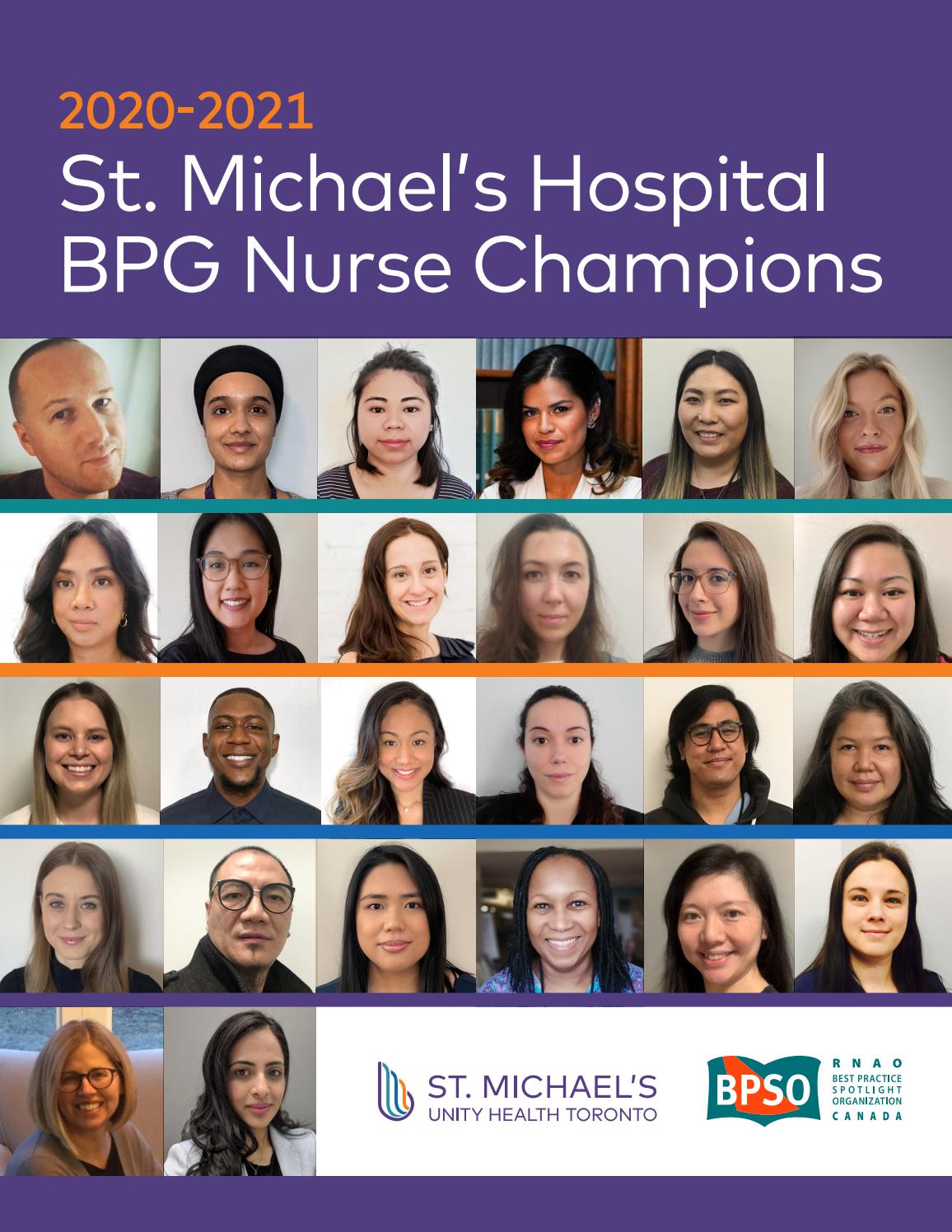 2020-21 St. Michael’s Hospital BPG Nurse Champions by St. Michael's ...