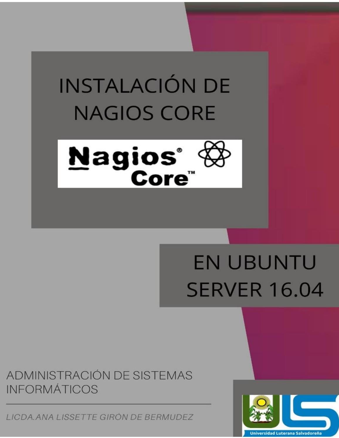 INSTALACIÓN DE NAGIOS CORE EN UBUNTU SERVER 16.04 by liza_zabaleta10 ...