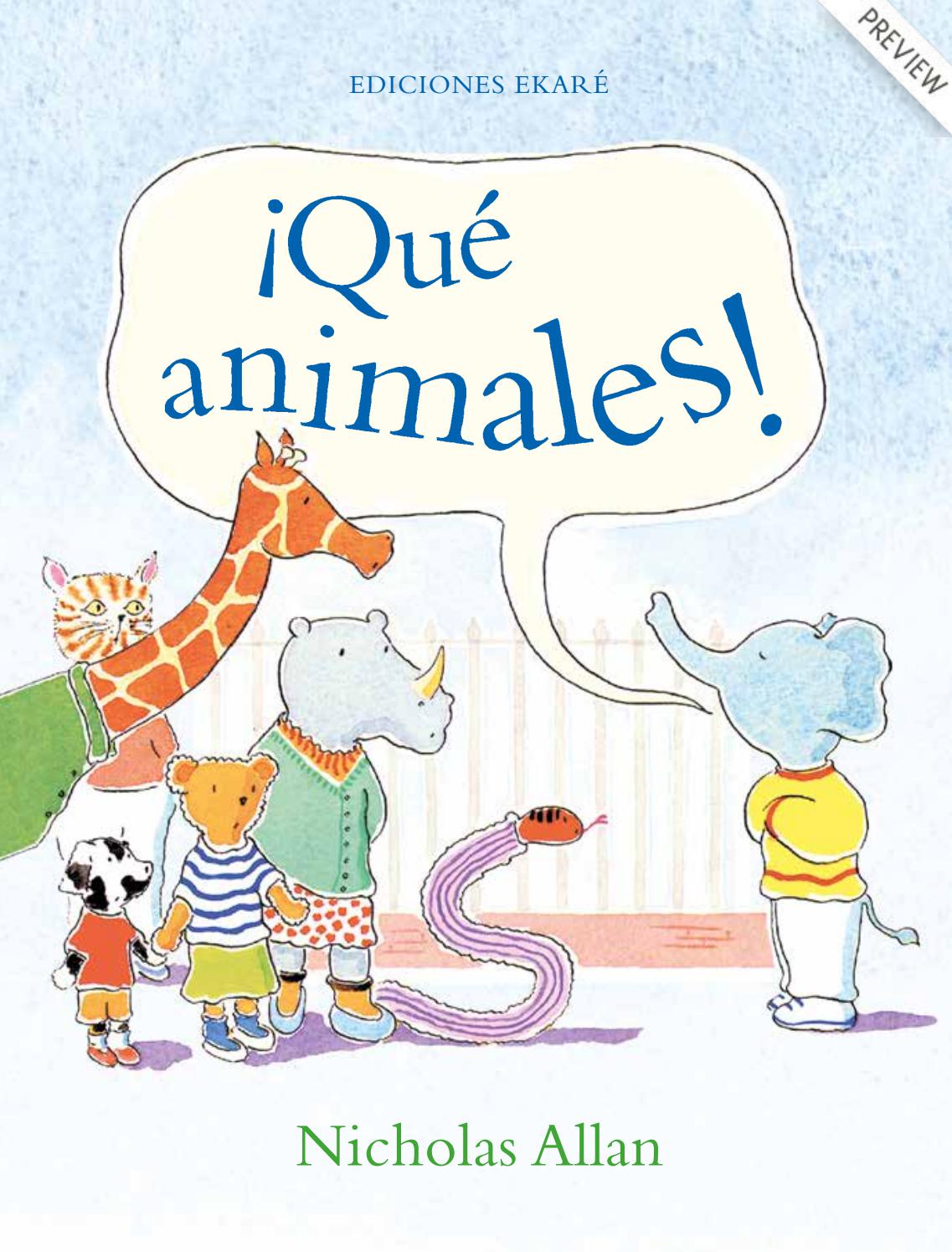 ¡Qué animales! by Ediciones Ekaré - Issuu