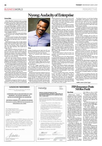 WEDNESDAY 9TH JUNE 2021 by THISDAY Newspapers Ltd - Issuu