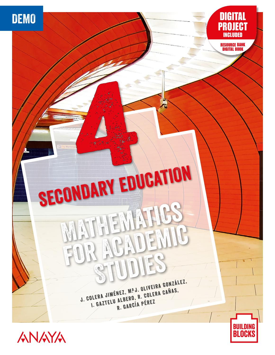 Mathematics For Academic Studies 4 De Cerca Andalucia Student Book