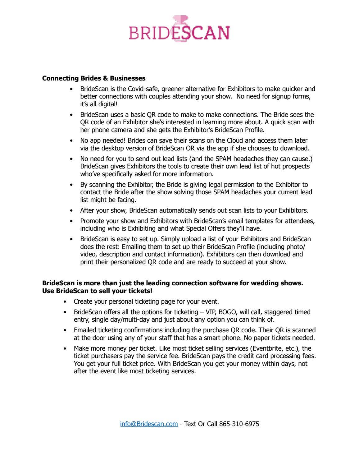 Bridescan Info by The Pink Bride - Issuu