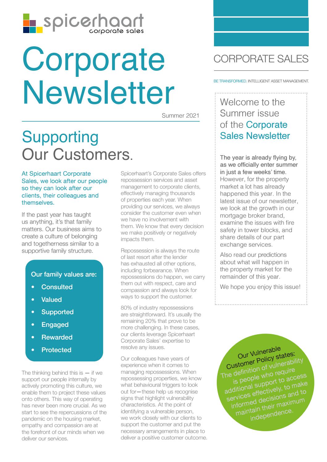 Spicerhaart Corporate Sales Newsletter - Summer Edition by Spicerhaart ...