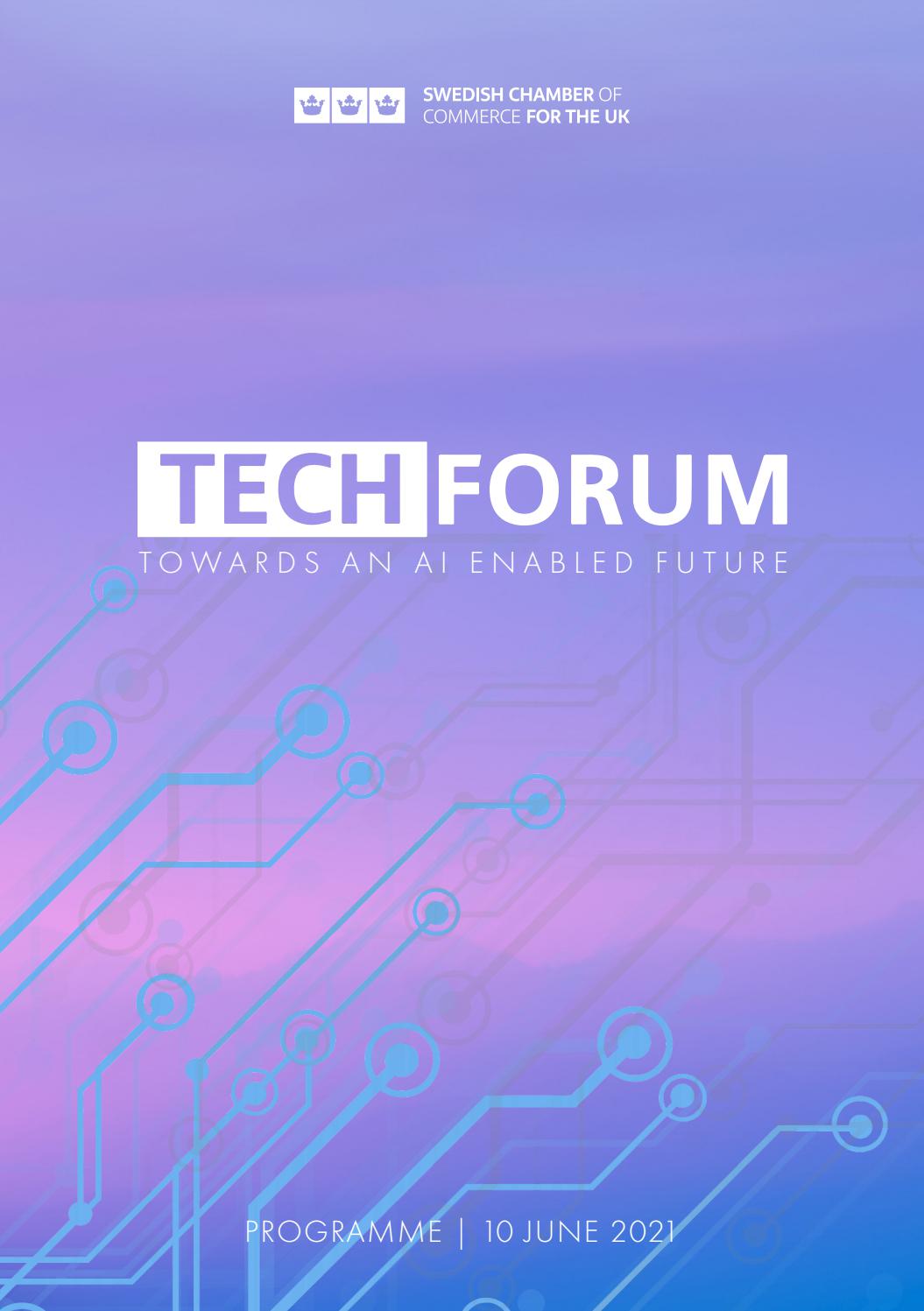 Tech Forum 2021 Programme by The LINK - Swedish Chamber of Commerce for ...