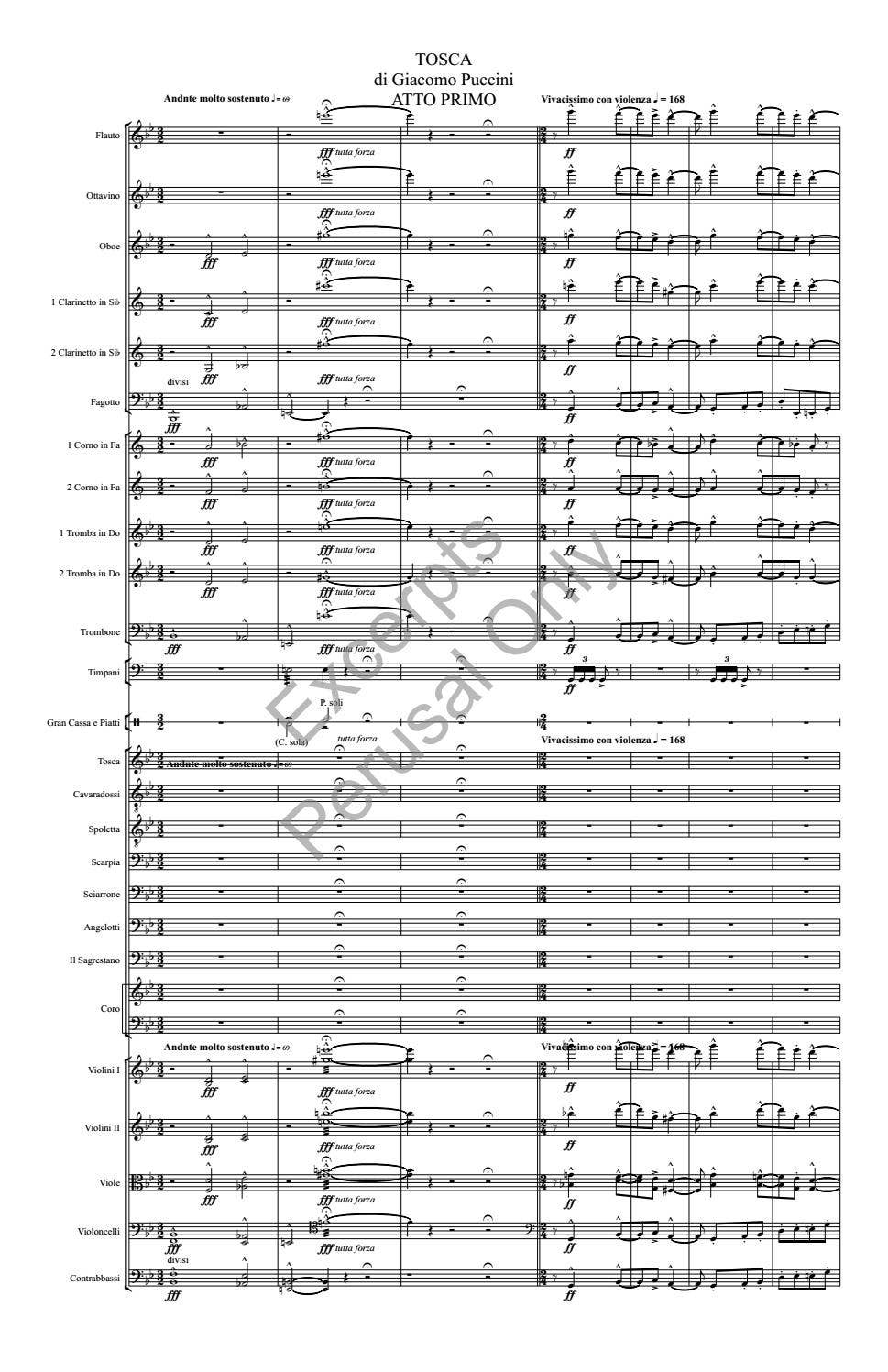 Excerpts from Tosca - Orchestral Reduction by Anthony Barrese (Casa ...
