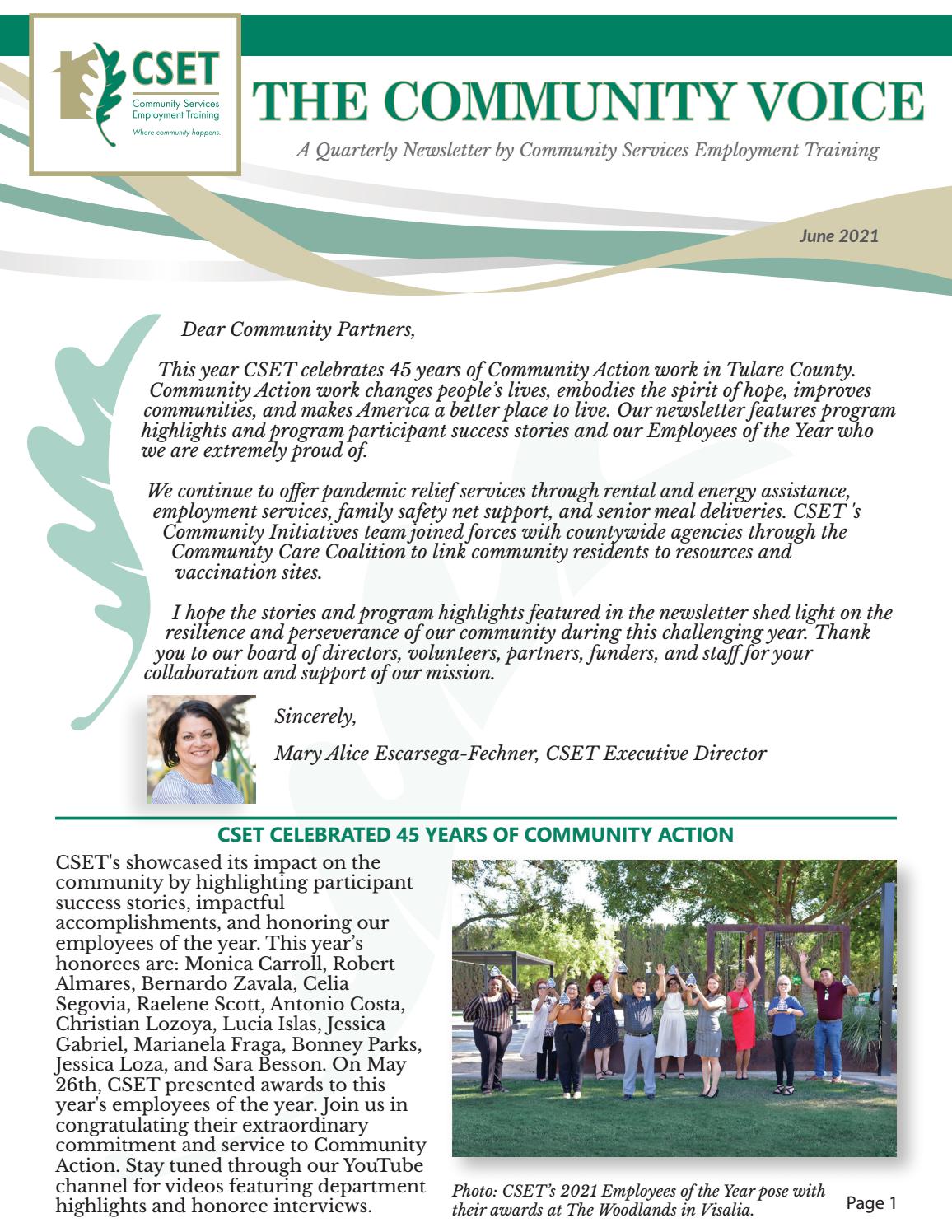 The Community Voice - June 2021 by Community Services Employment ...