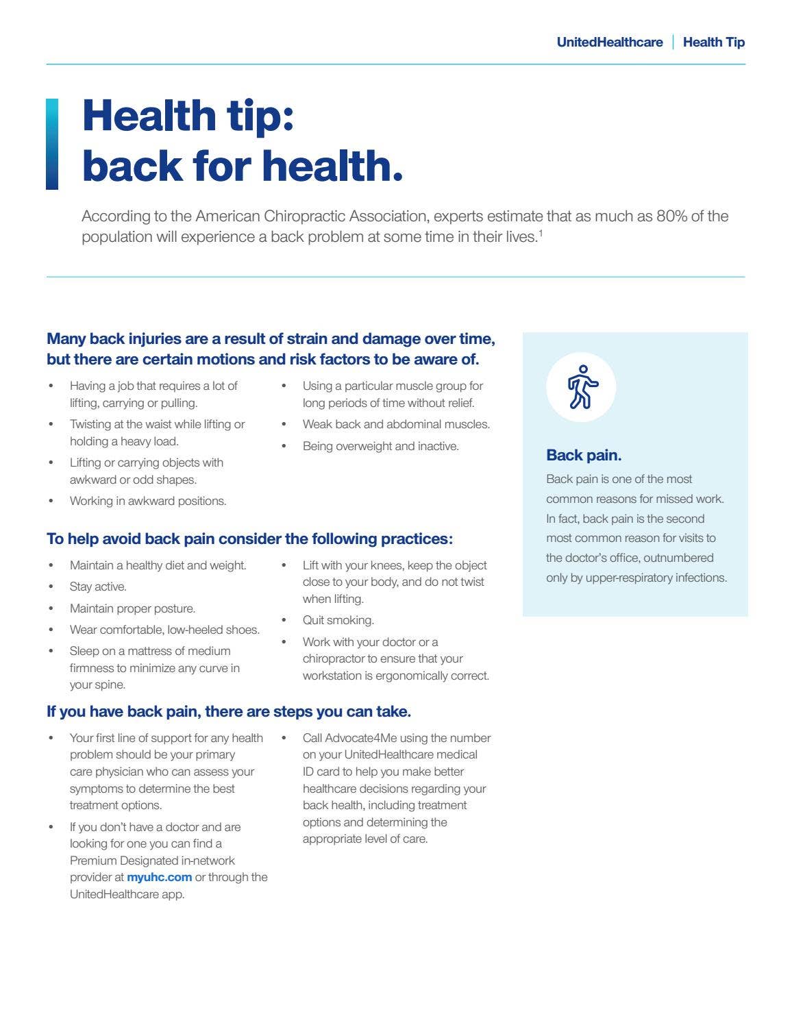 UHC Back Health Tips by The MJ Companies - Issuu