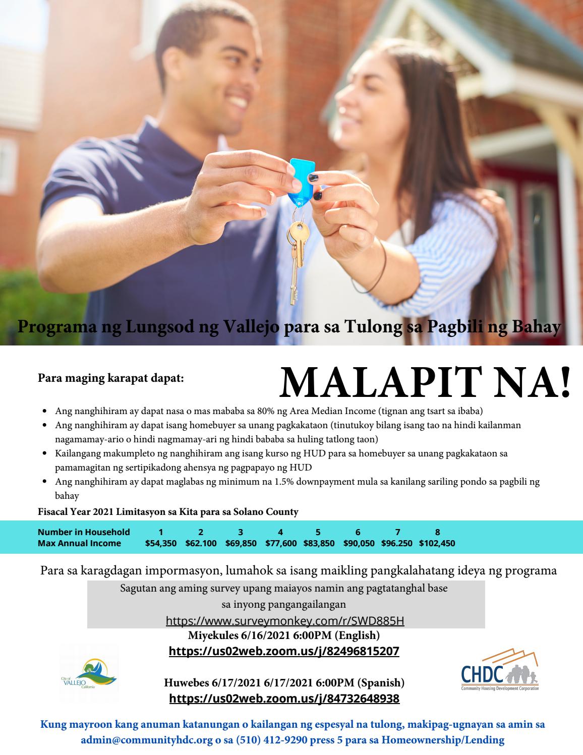 The Homebuyer Assistance Program - Tagalog by cityofvallejo - Issuu