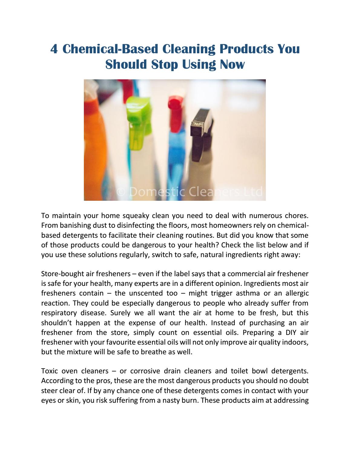 4 Chemical-Based Cleaning Products You Should Stop Using Now by Nadia ...