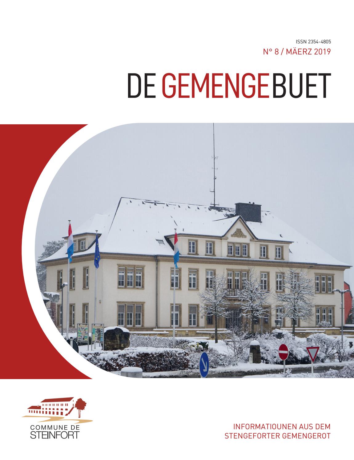 De Gemengebuet N° 8 Mäerz 2019 by Commune de Steinfort - Issuu