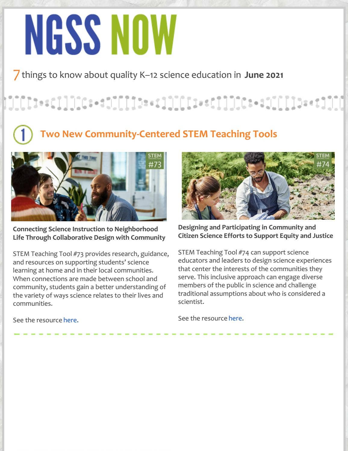 June 2021 NGSS Now Newsletter by NextGenScience - Issuu