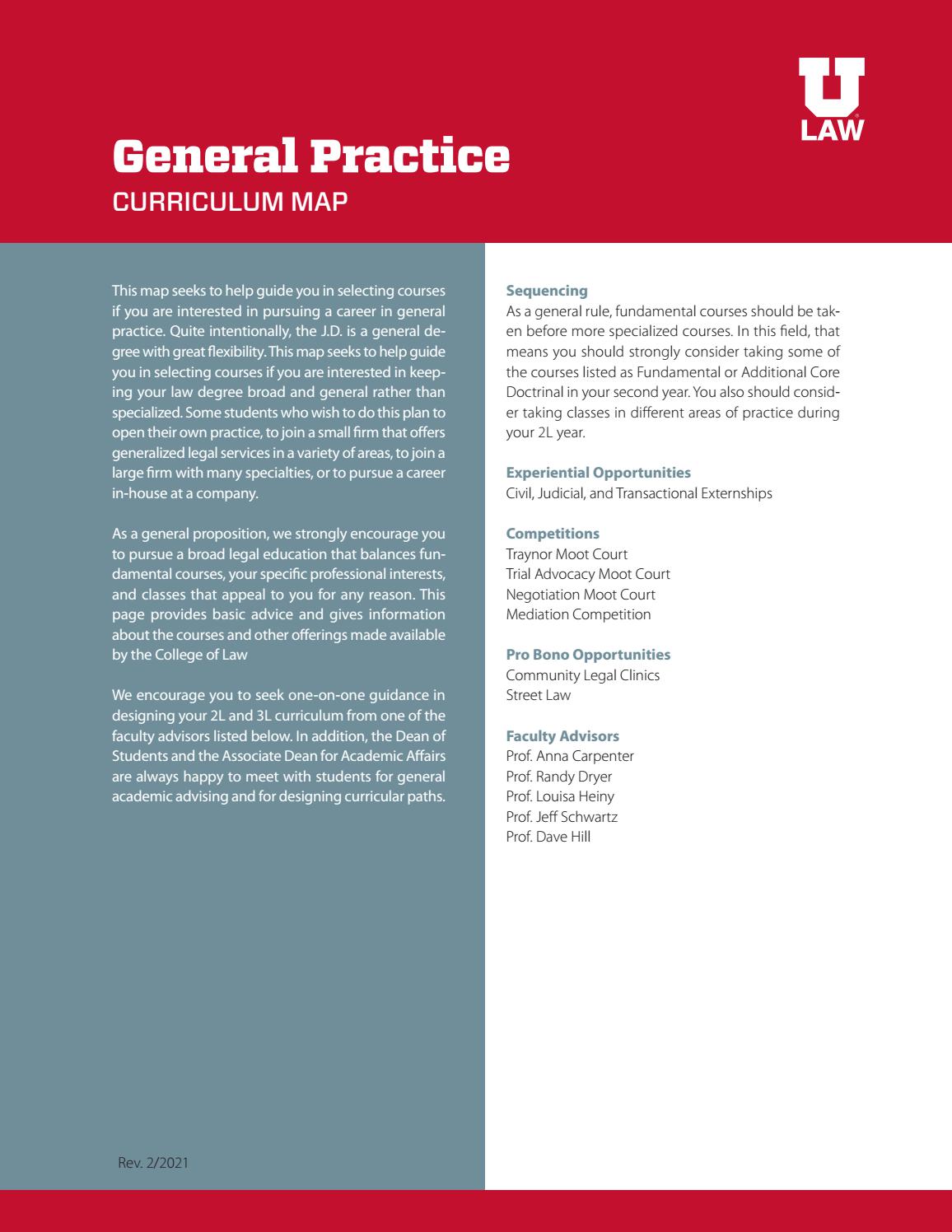 General Practice Curriculum Map by universityofutahdigital - Issuu