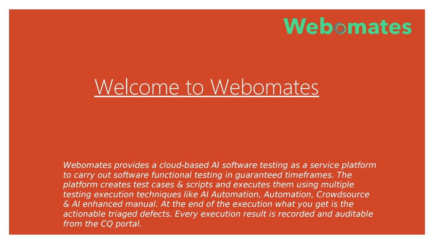Unified functional testing by Webomates INC - Issuu