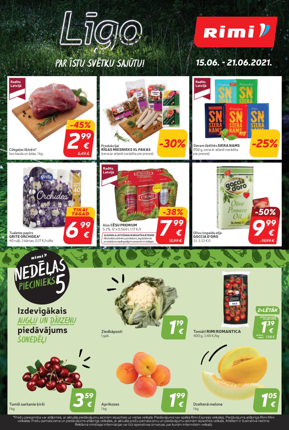 Rimi piedavajumi_15.06.-21.06.2021 by Rimi - Issuu