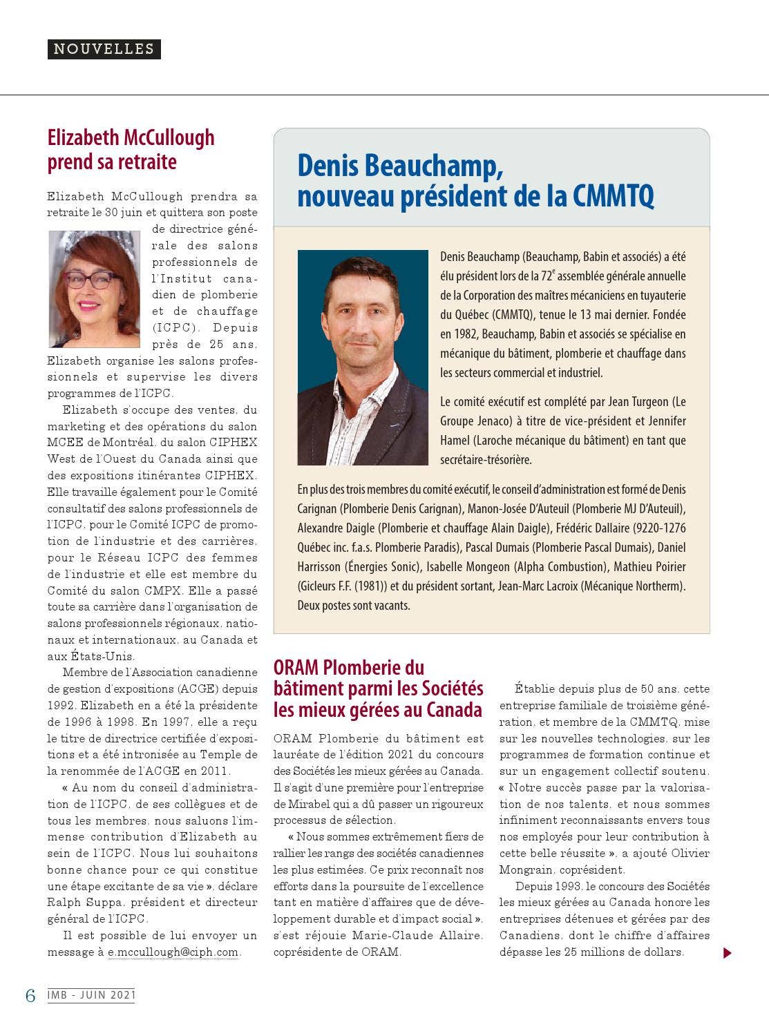 Revue IMB | Vol. 36, n° 5 | Juin 2021 by CMMTQ - Issuu