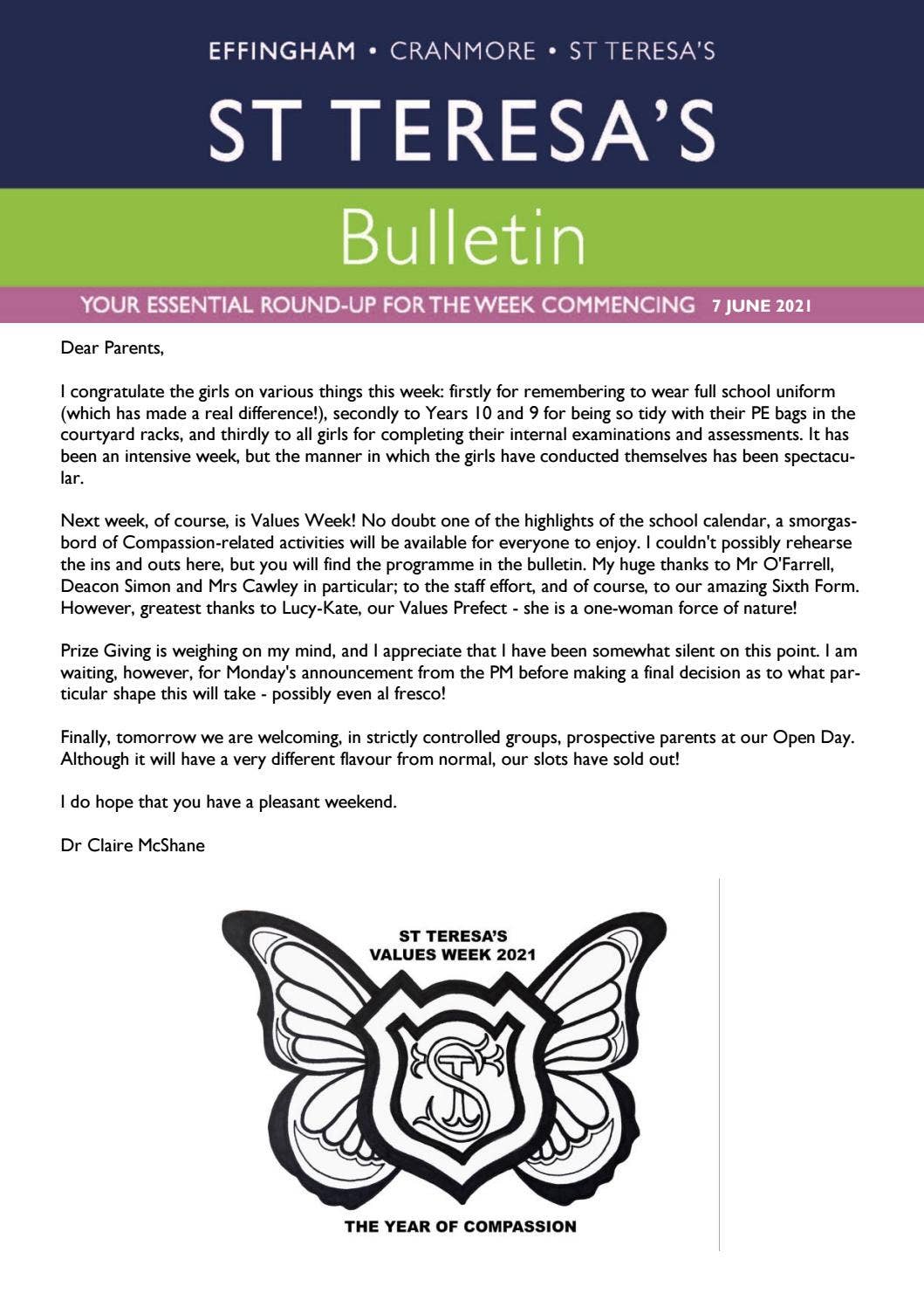 St Teresa's weekly bulletin 7 June 2021 by Effingham Schools Trust - Issuu
