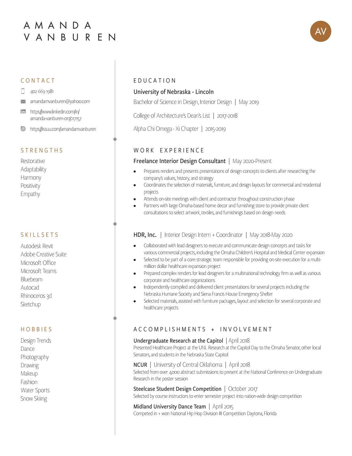 Amanda VanBuren Resume by Amanda VanBuren - Issuu