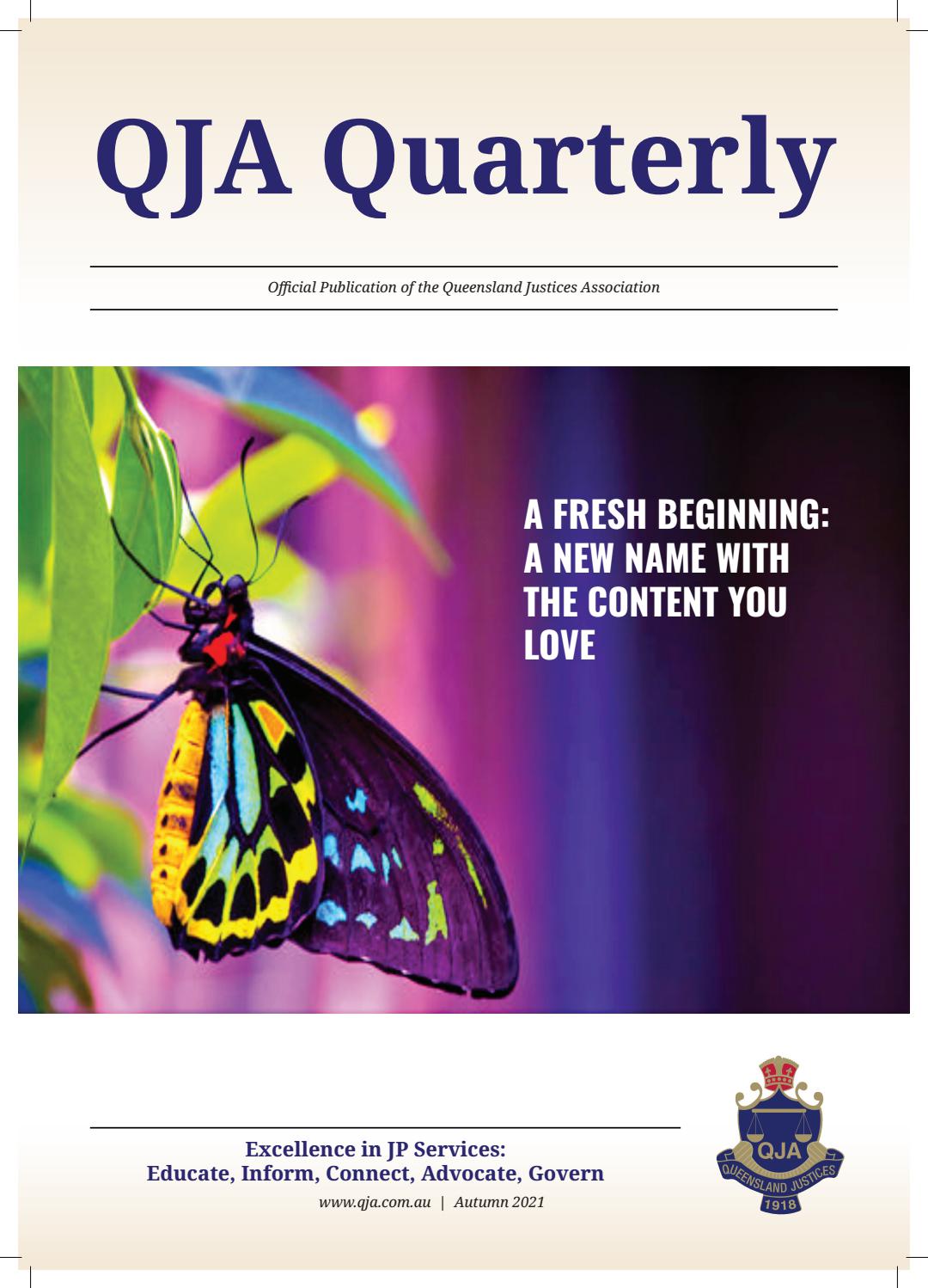 QJA Quarterly Autumn Edition by Queensland Justices Association - Issuu