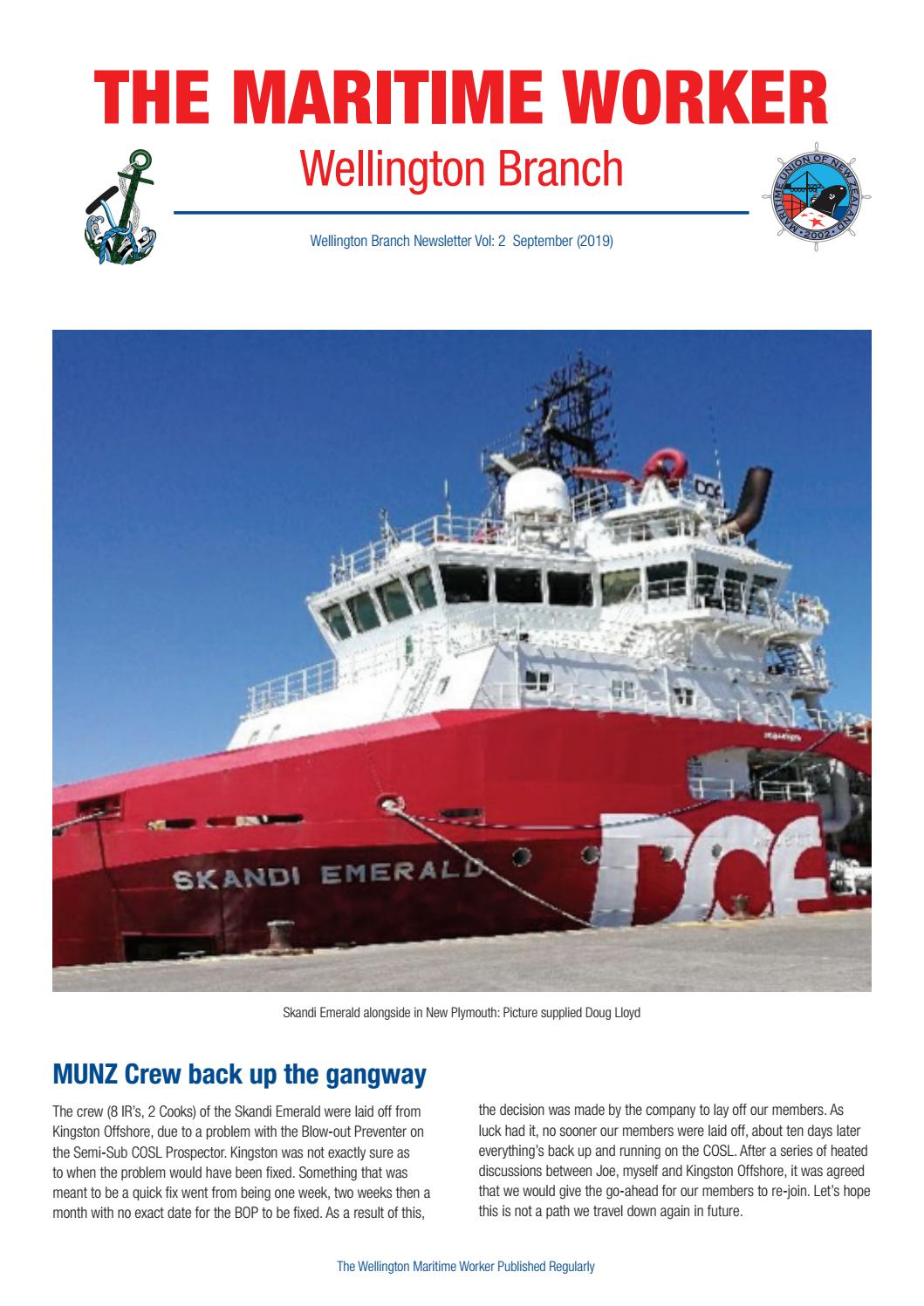 Maritime Worker September 2019 by Maritime Union of New Zealand - Issuu