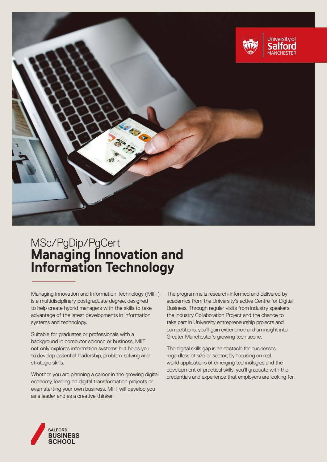MSc/PgDip/PgCert Managing Innovation and Information Technology by ...