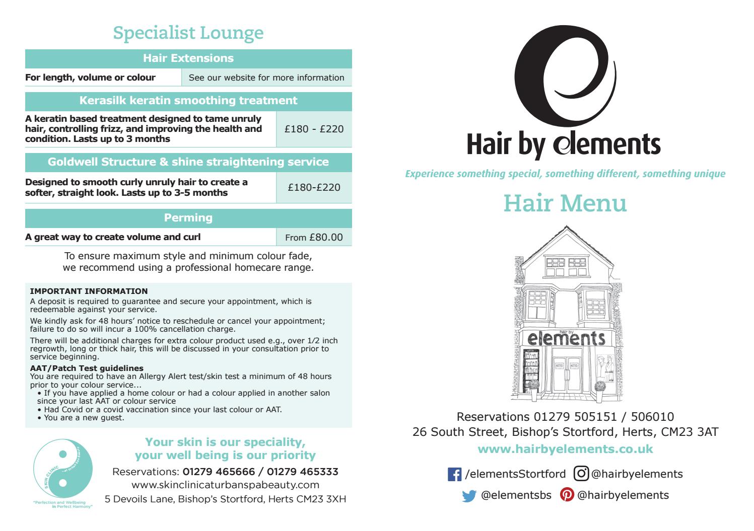 Hair by Elements Price List June 2021 by Philip Evans - Issuu