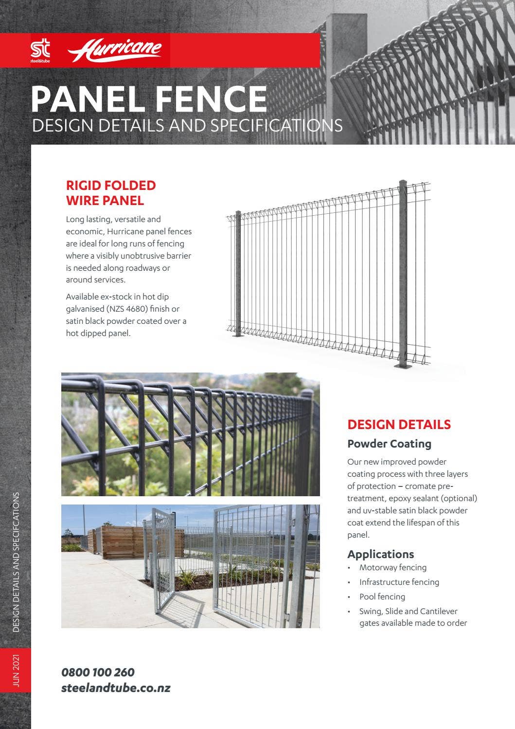 Hurricane Panel Fences Design Details and Specifications by Steel ...