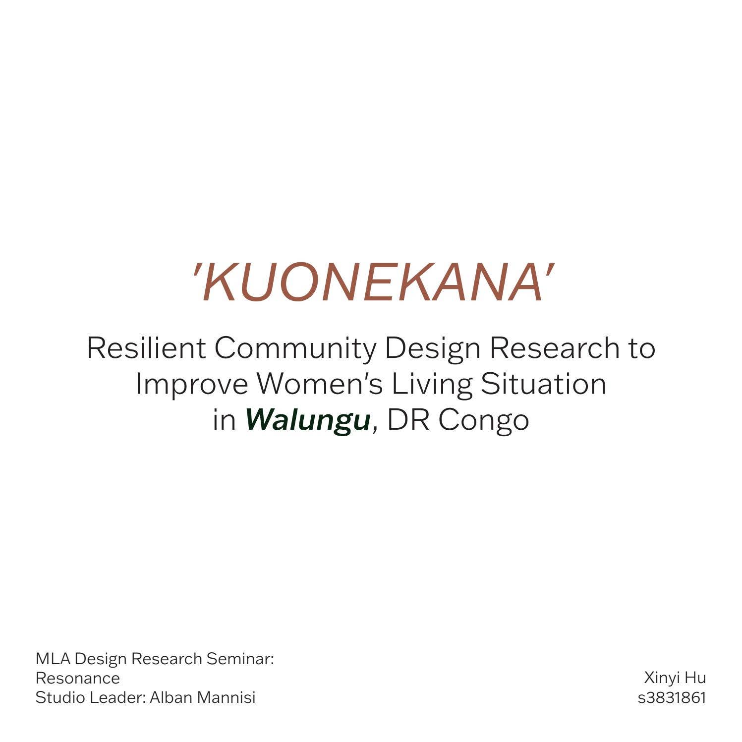 RESONANCE Xinyi Hu by RMIT Landscape Architecture - Issuu
