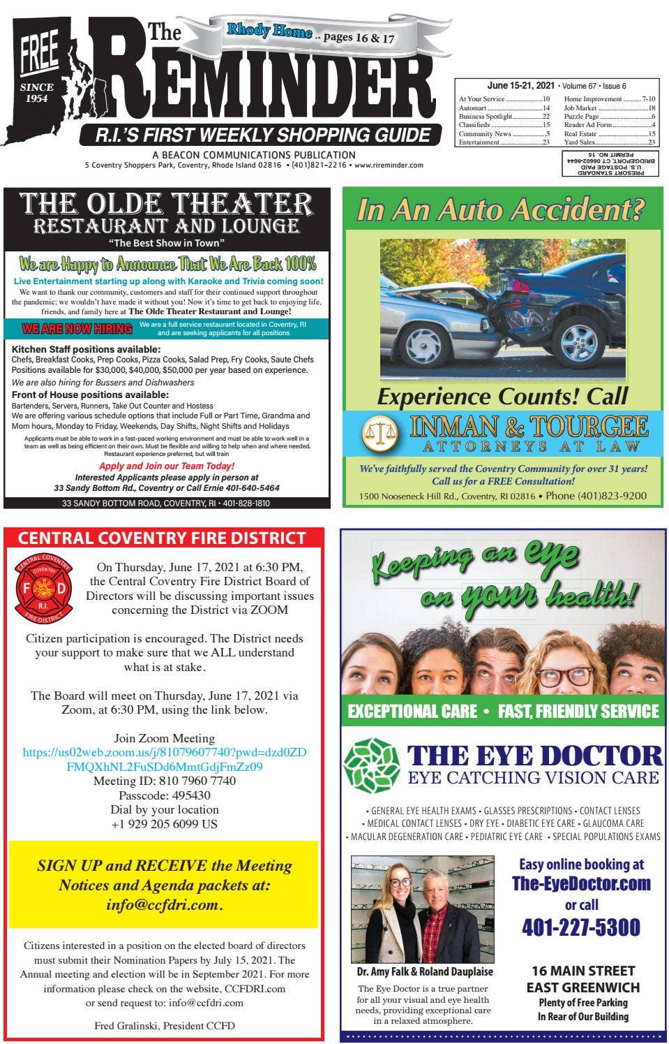 The Reminder June 15-21, 2021 by Beacon Media - Issuu