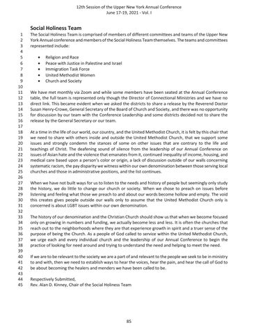 2021 Upper New York Conference Journal, Vol. I by Upper New York ...