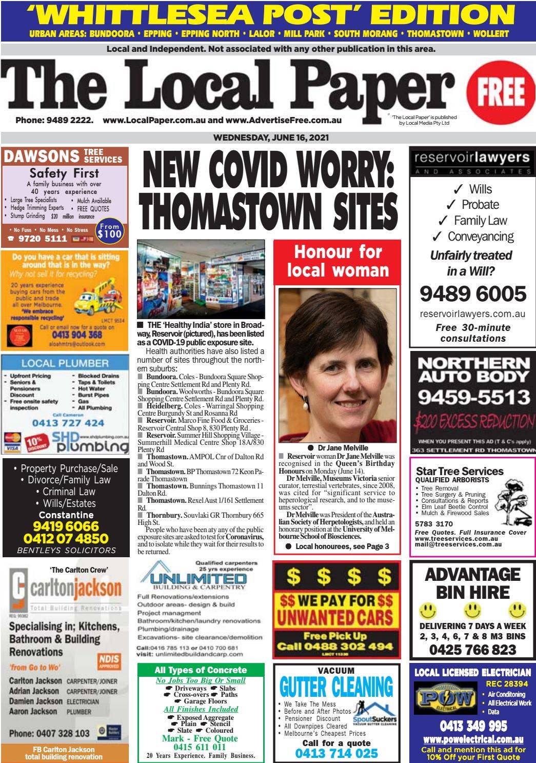 The Local Paper. Whittlesea Post Edition. Wed., June 16, 2021 by Ash ...