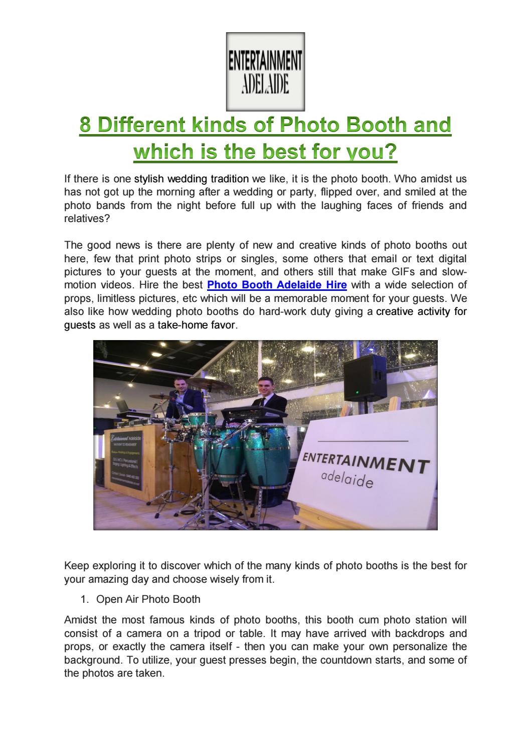 8 Different kinds of Photo Booth and which is the best for you? by ...