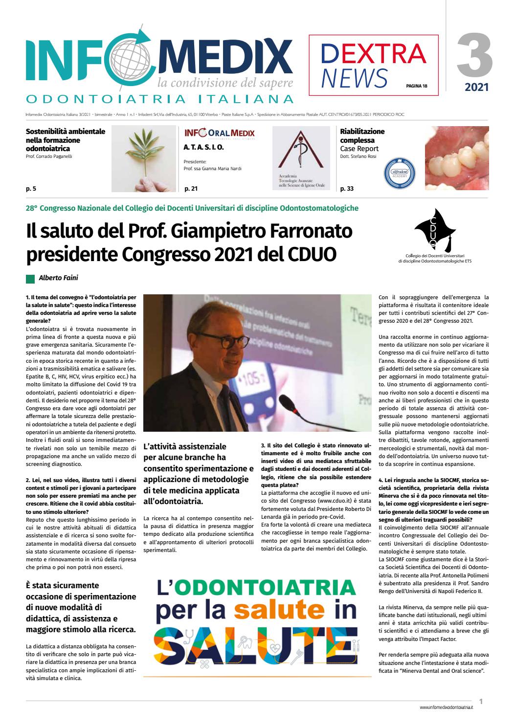 Infomedix Odontoiatria Italiana 3/2021 by Infodent srl - Issuu