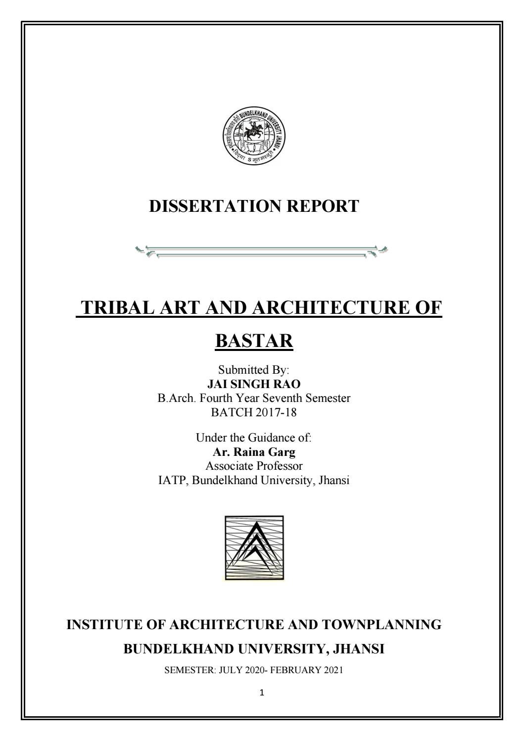 DISSERTATION REPORT by Jaisingh Rao - Issuu
