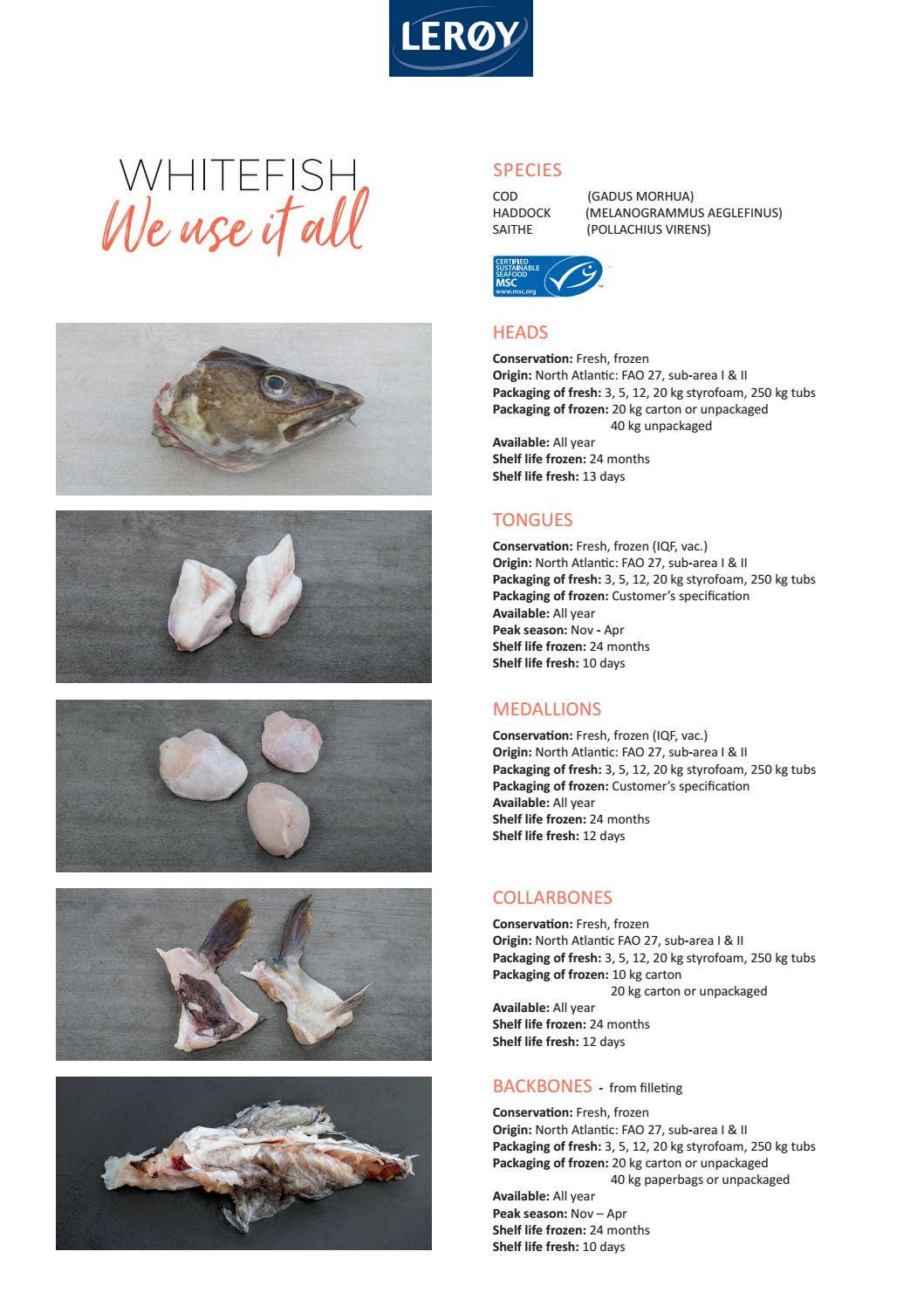 Frozen whitefish products by Lerøy Seafood Group - Issuu