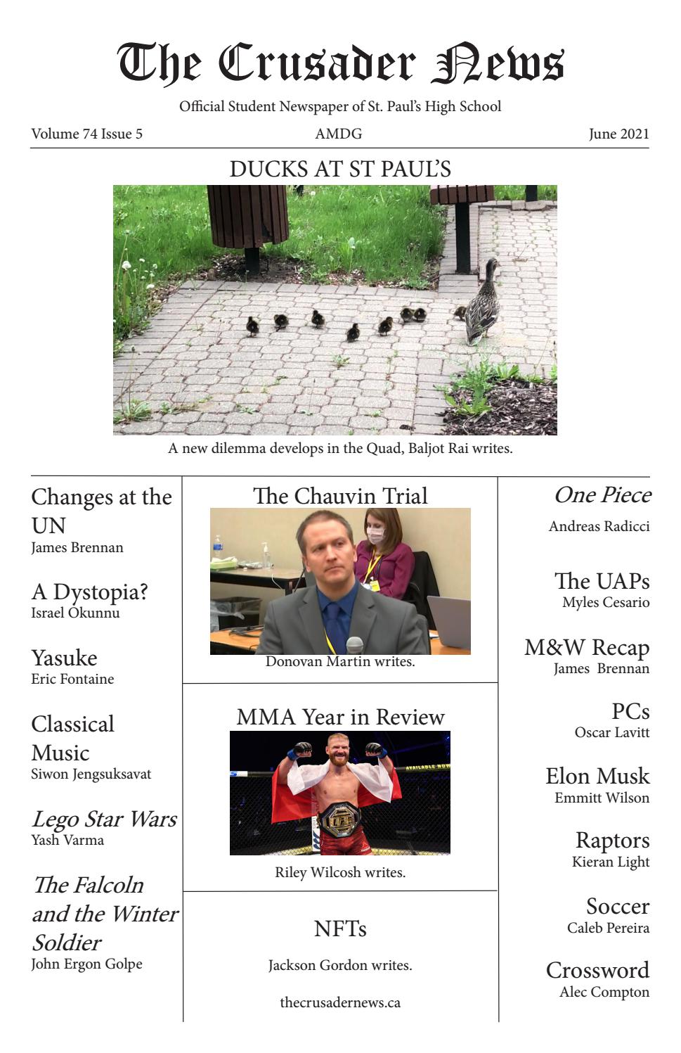 Volume 74, Issue 5 | The Crusader Newspaper | June 2021 by St. Paul's ...