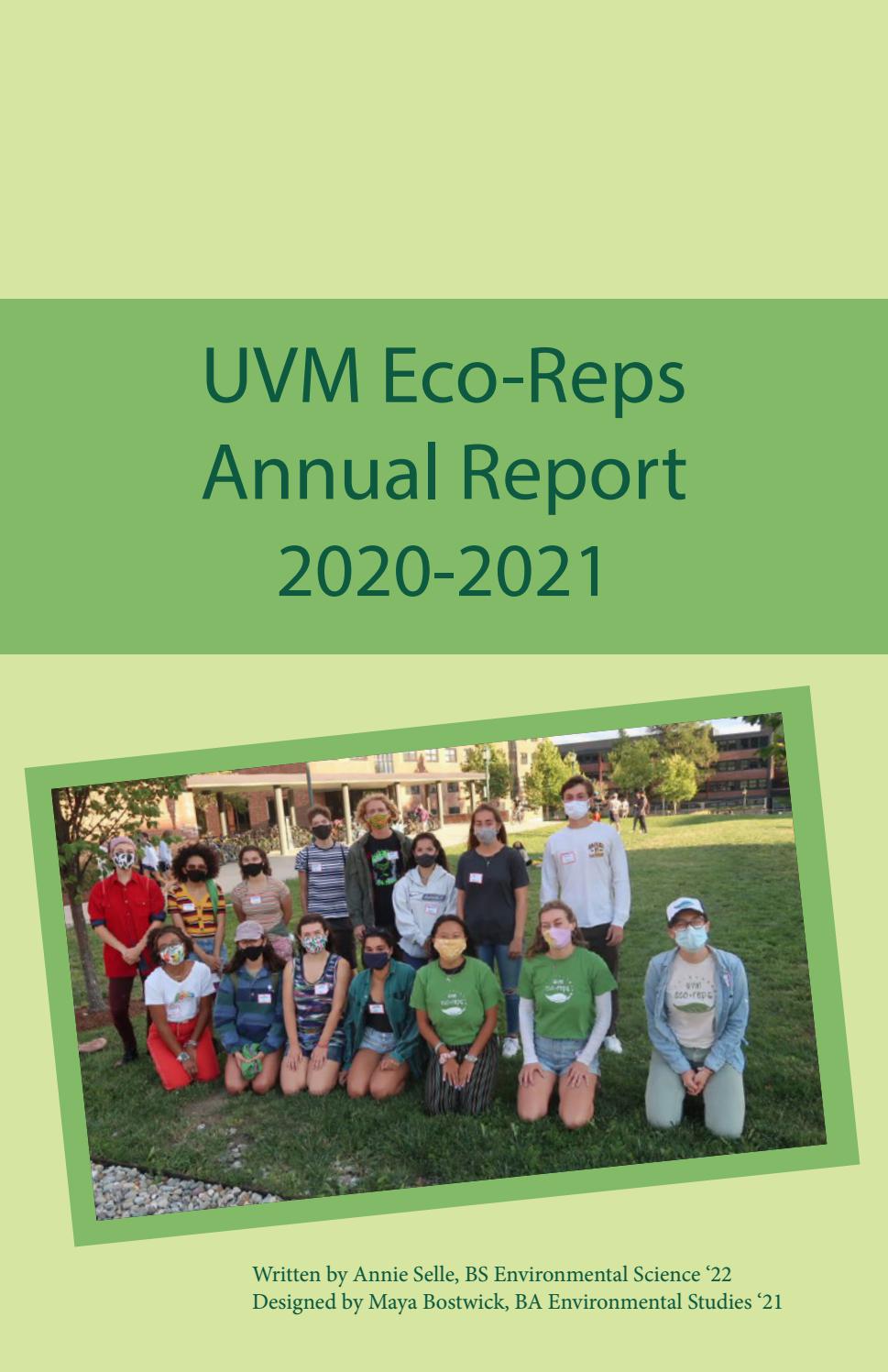 UVM Eco-Reps Annual Report 2020-2021 by UVM Office of Sustainability ...