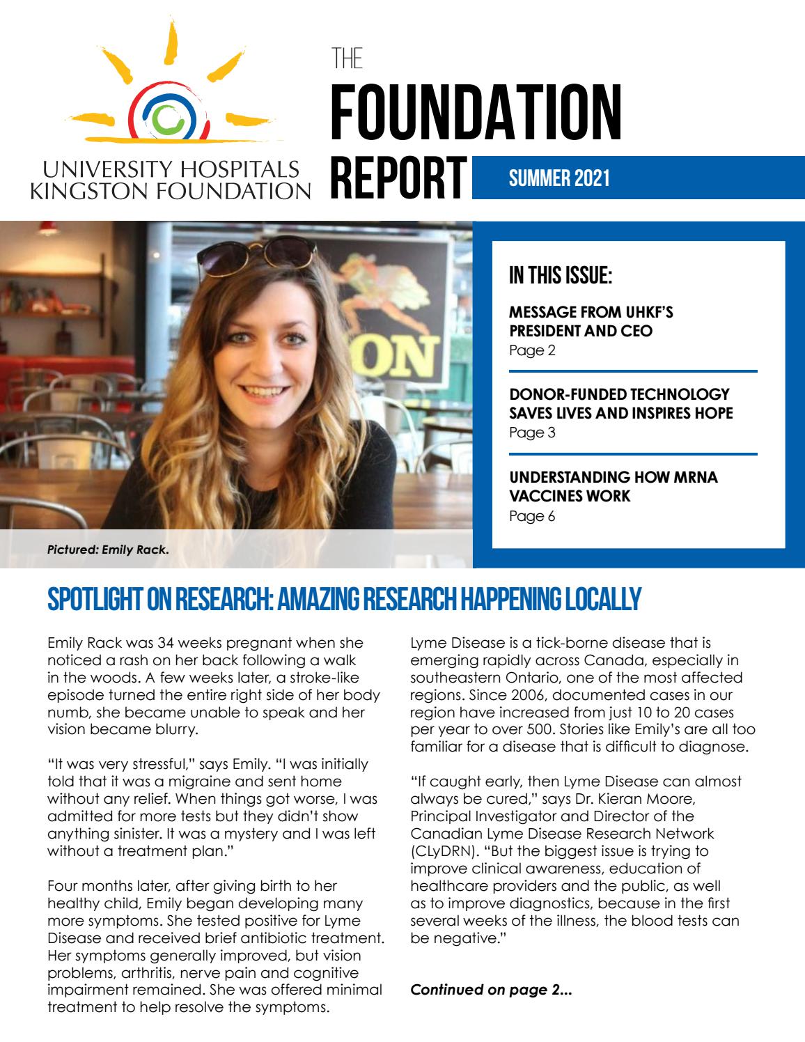 The Summer Foundation Report by University Hospitals Kingston ...
