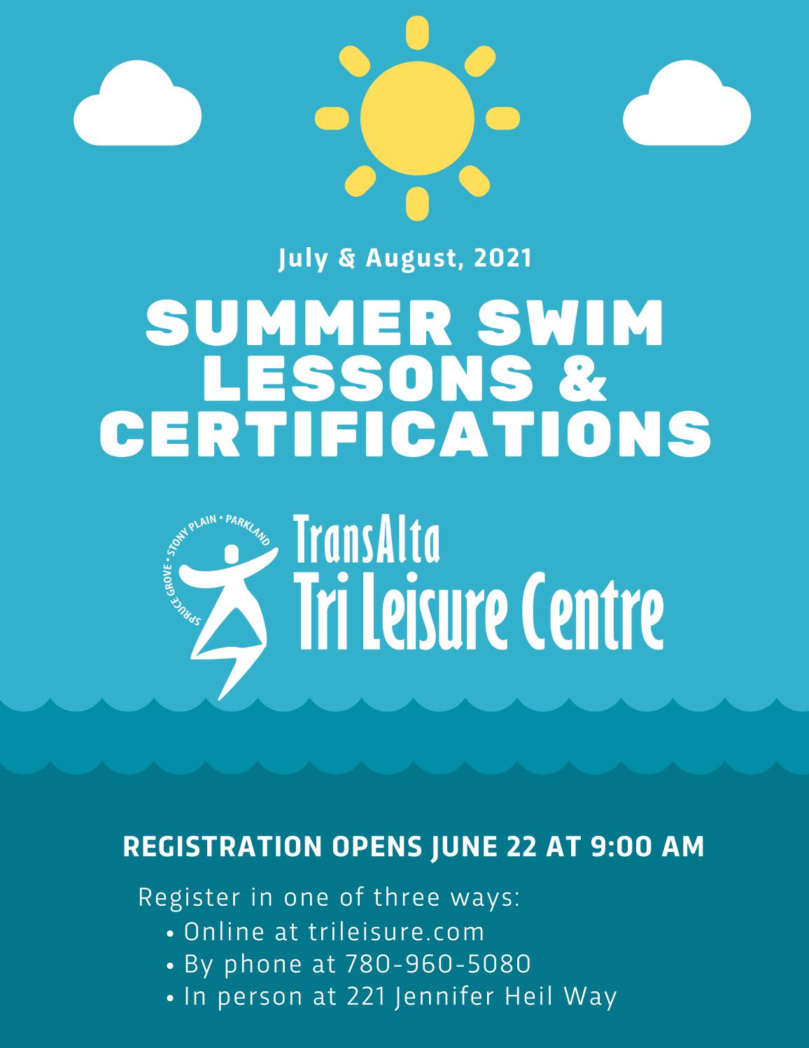 Summer Swim Lessons and Certifications 2021 by Tri Leisure Centre - Issuu