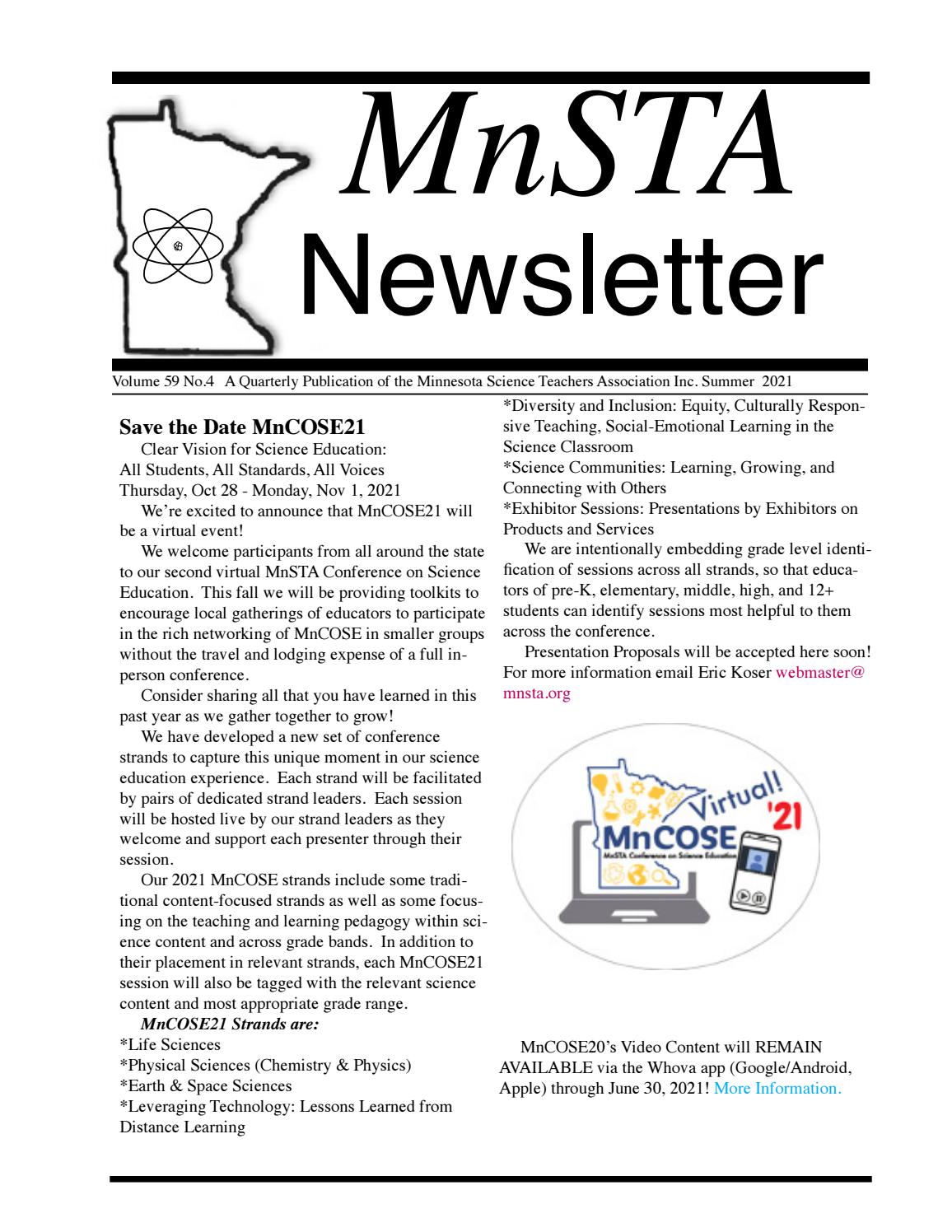 MnSTA Summer 2021 Newsletter By MnSTA Issuu mnsta-summer-2021-newsletter-by-mnsta-issuu