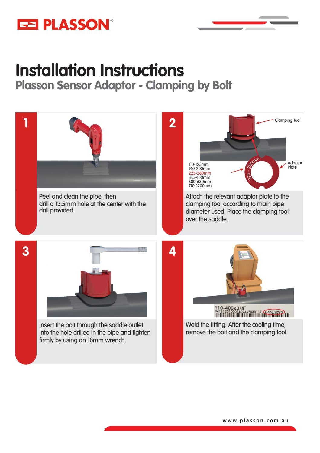 PLASSON Electrofusion: installing Sensor Adaptors by PLASSON Australia - Issuu