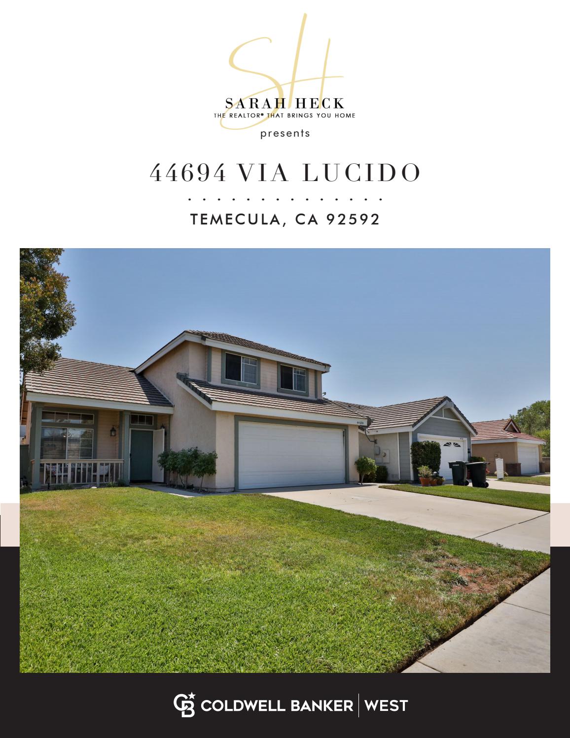 Sarah Heck | 44694 Via Lucido by Coldwell Banker West - Issuu