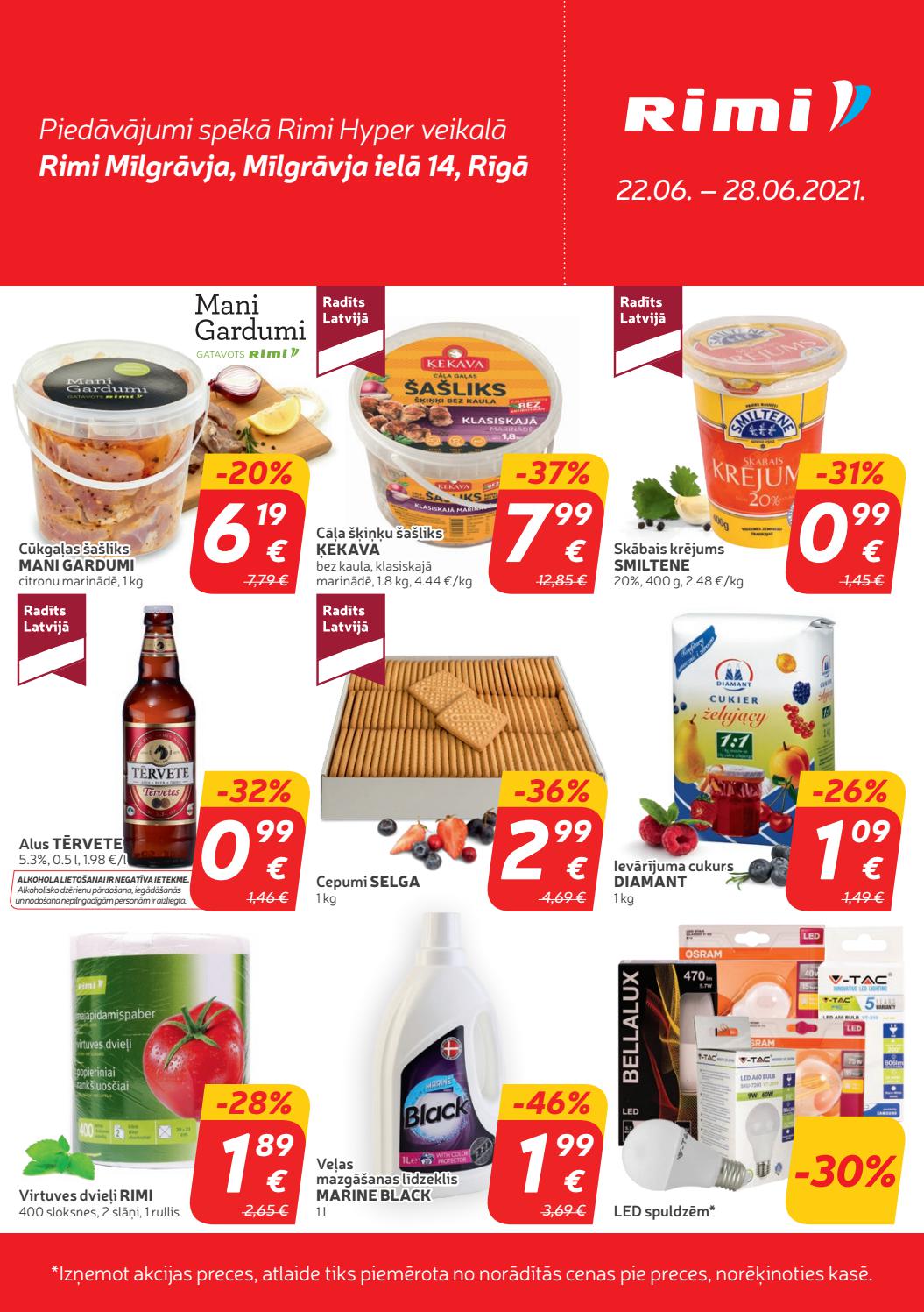Rimi Hyper Mīlgrāvja piedāvājumi 22.06. - 28.06.2021. by Rimi - Issuu