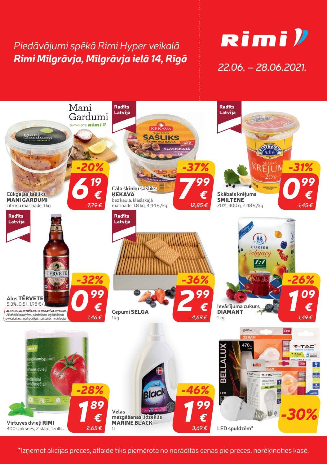 Rimi Hyper Mīlgrāvja piedāvājumi 22.06. - 28.06.2021. by Rimi - Issuu