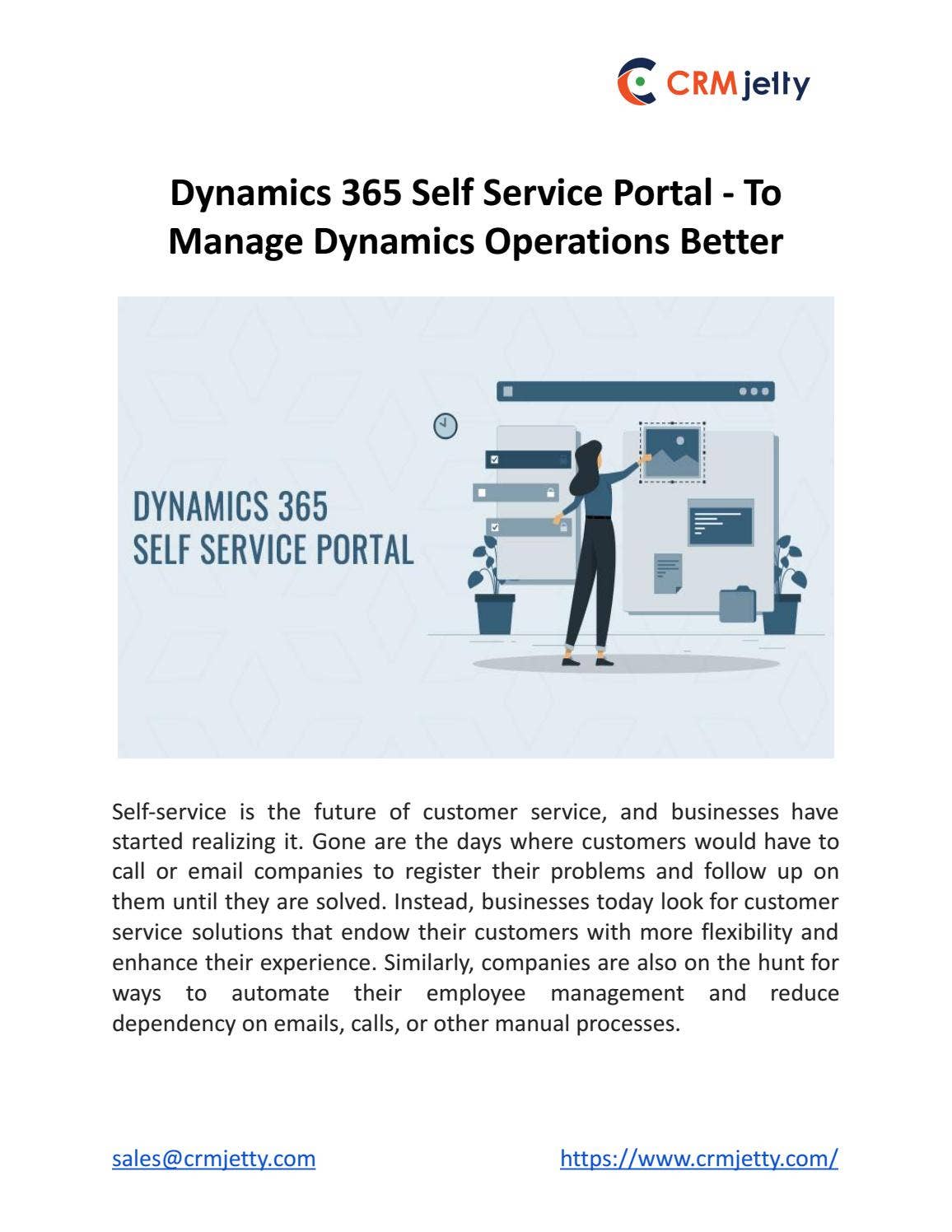 Dynamics 365 Self Service Portal - To Manage Dynamics Operations Better ...