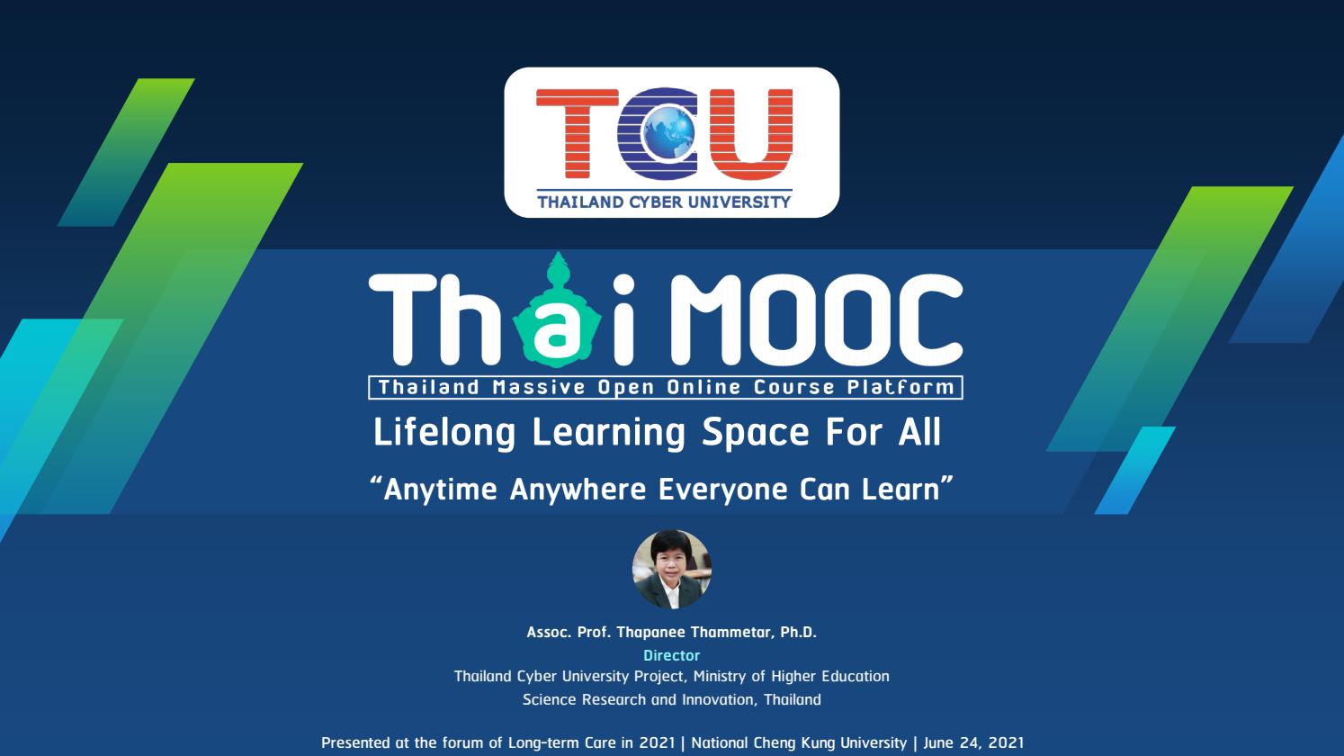 Thai MOOC: the Lifelong Learning Space for All by NCKU MOOCs - Issuu
