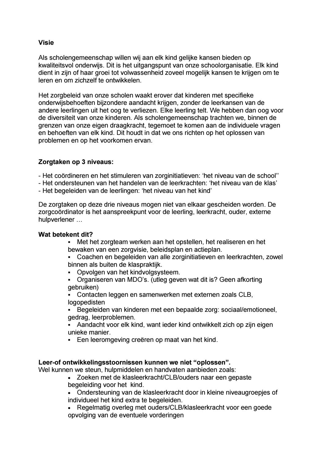 Zorgbeleid scholengemeenschap by Stad Hasselt - Issuu