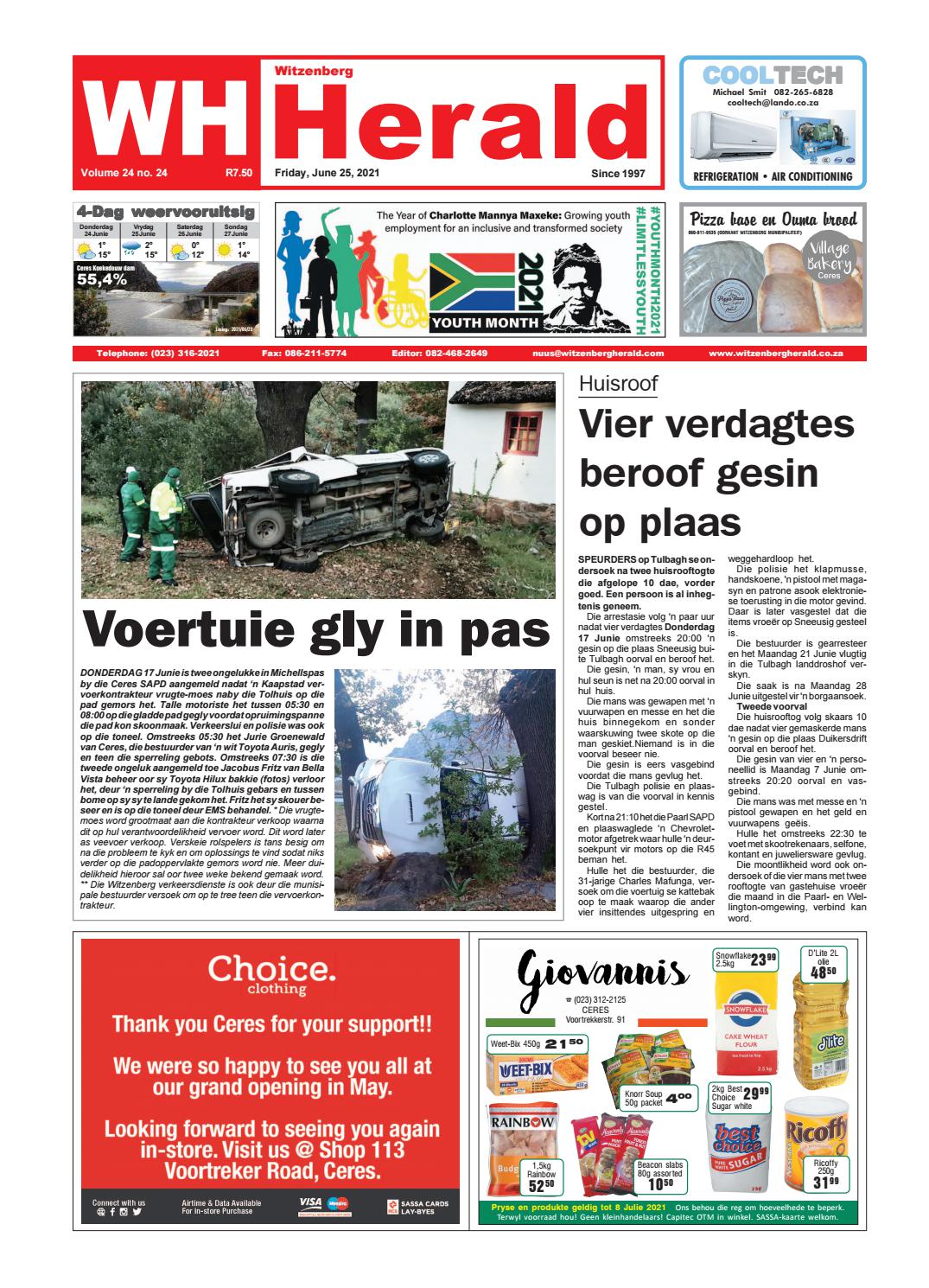 Witzenberg Herald Vol.24 no.24 (Online Weergawe) by Witzenberg Herald ...