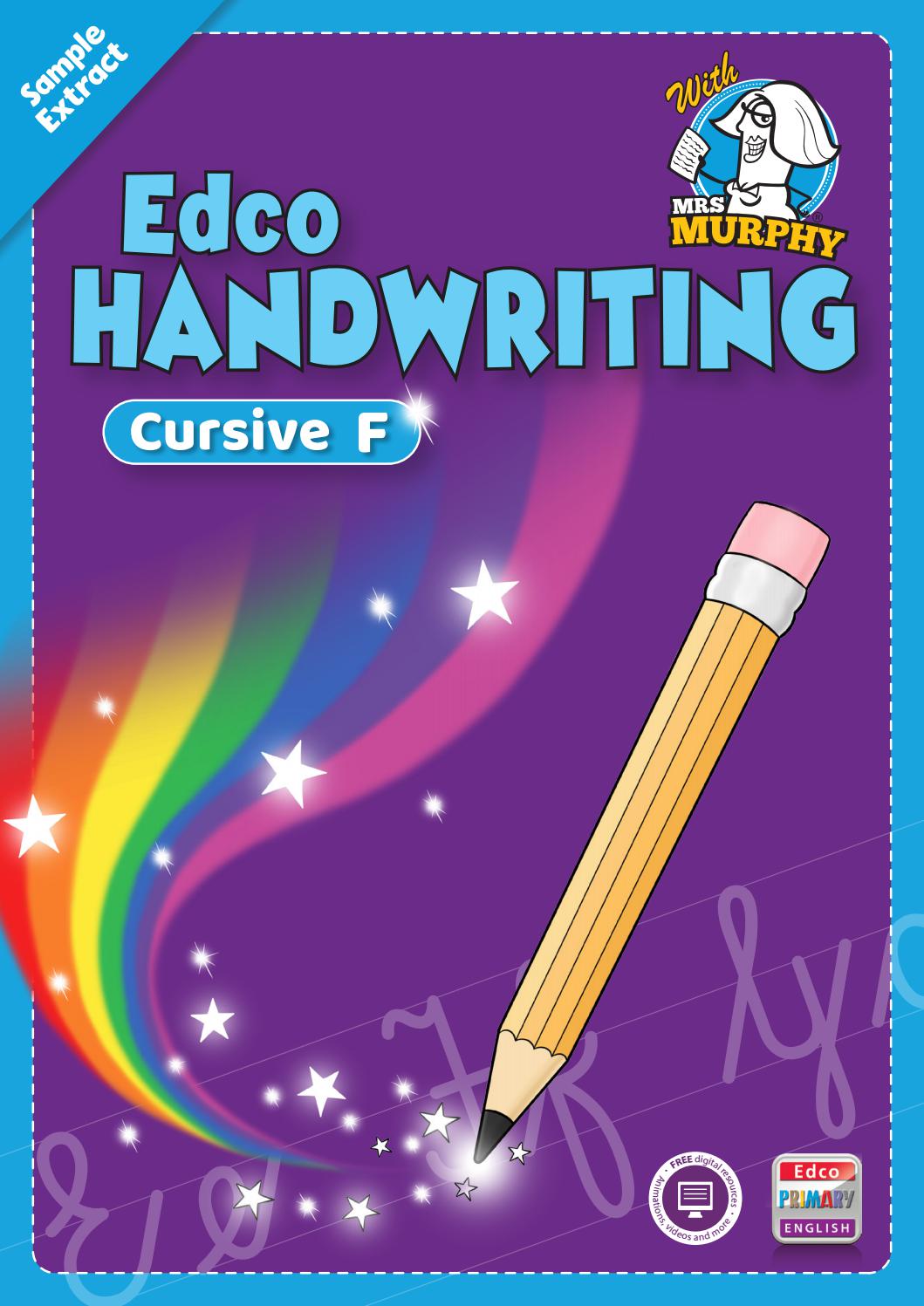 Edco Handwriting Cursive F Sample Extract by Edco Ireland - Issuu