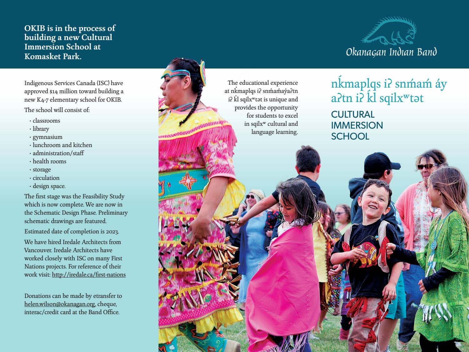 OKIB Cultural Immersion School pamphlet by Okanagan Indian Band - Issuu